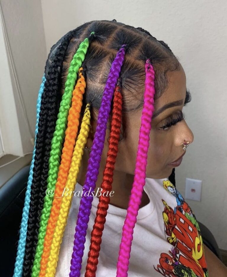 50 Stunning Knotless Braids With Color [2023]