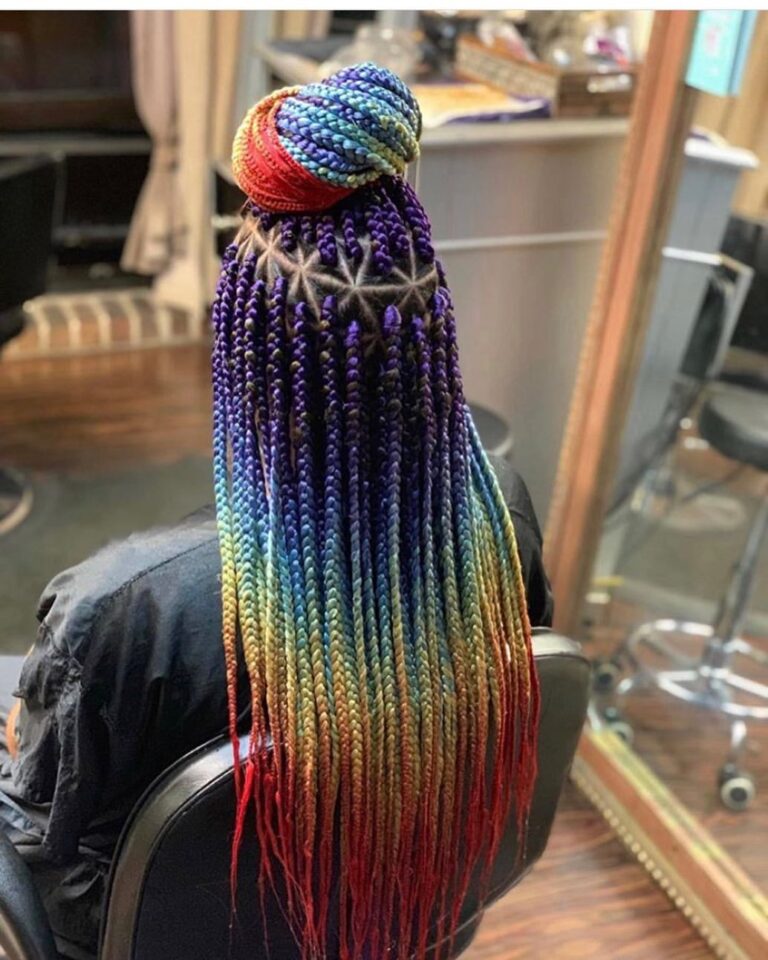 55 Eye-Catching Box Braids With Vibrant Colors [+ Vids 2024]